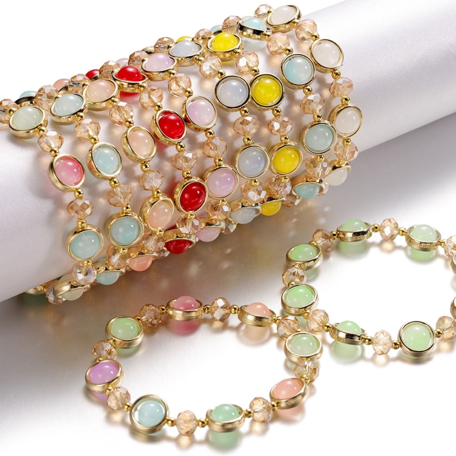 ST.KUNKKA Elegant Crystal Beaded Fashionable Bracelet for Women ...